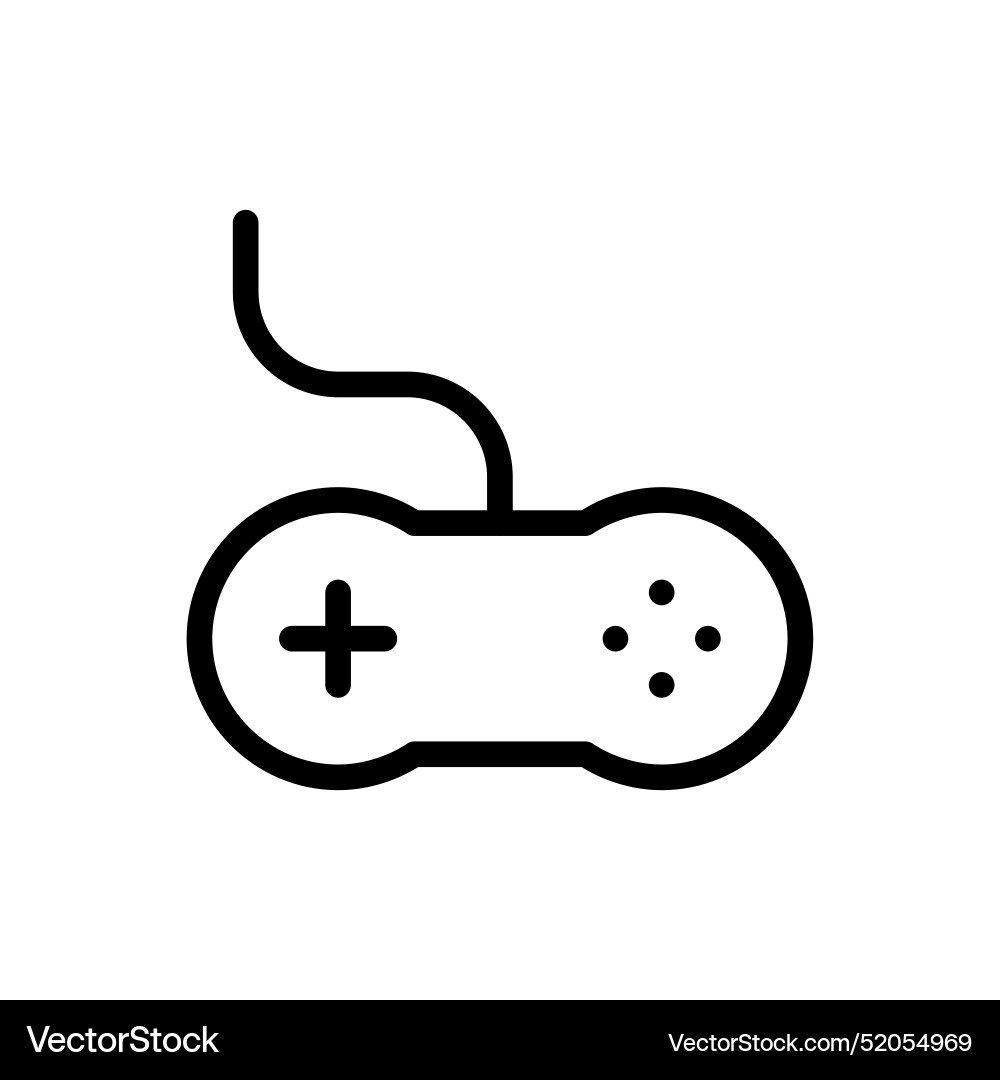 Joystick icon for gaming controls video game Vector Image