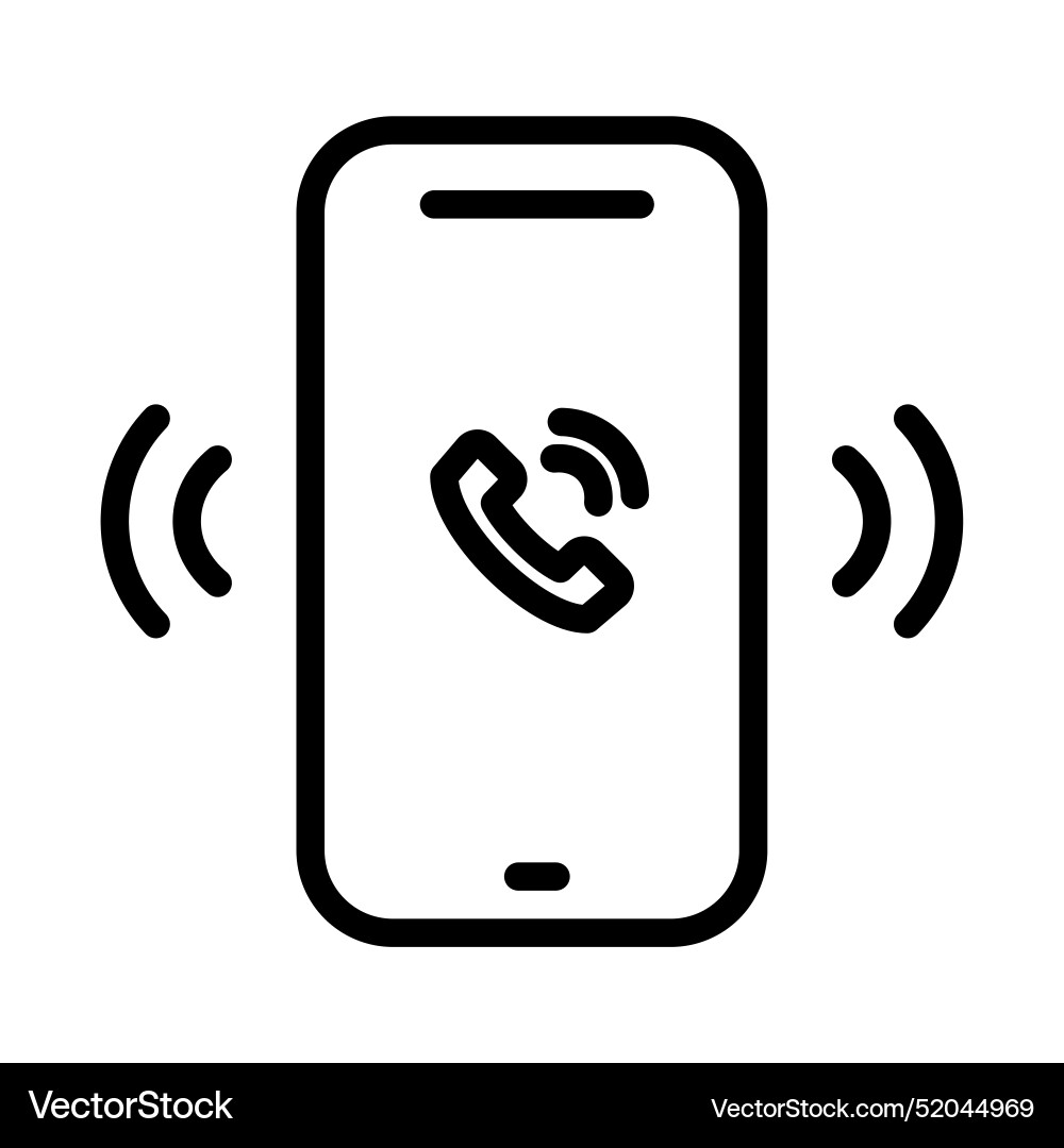 Mobile phone call icon design in filled Royalty Free Vector