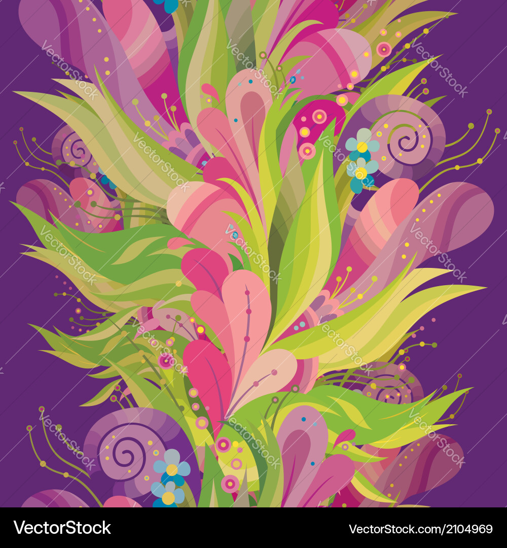 Nature ornamental vertical seamless pattern Vector Image