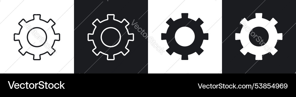 Settings button icon Royalty Free Vector Image