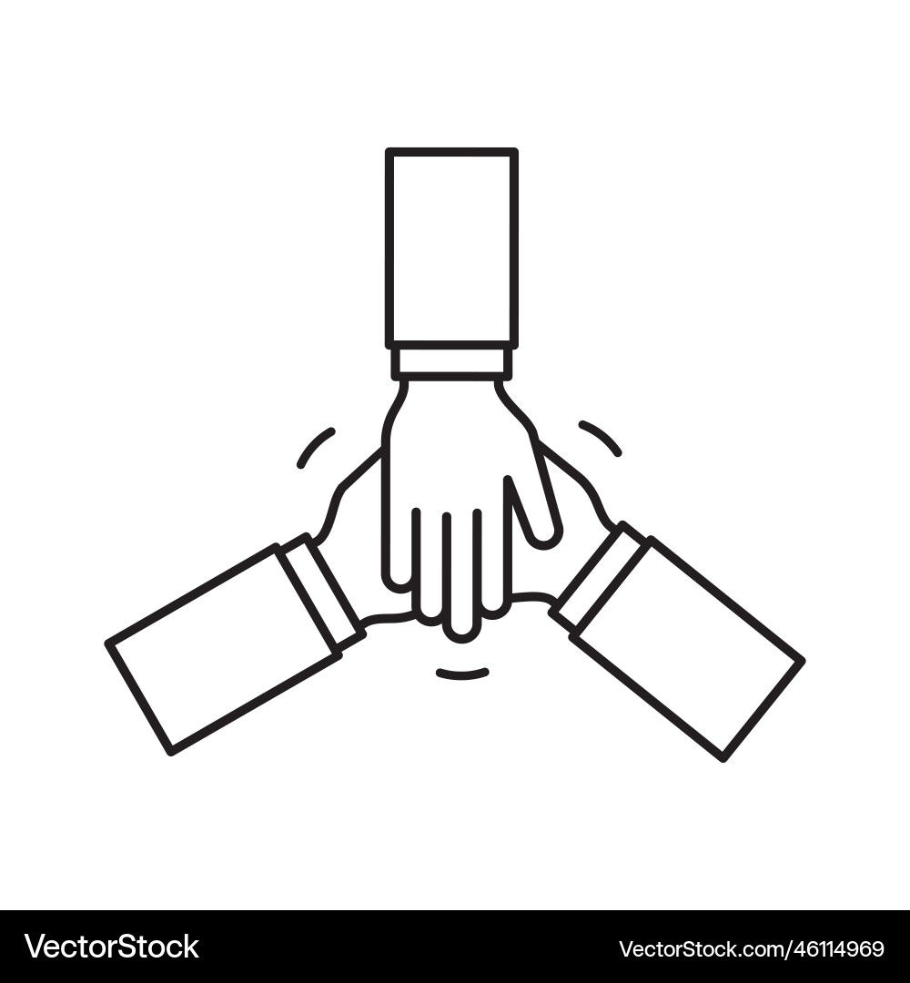Team work icon together cooperation Royalty Free Vector