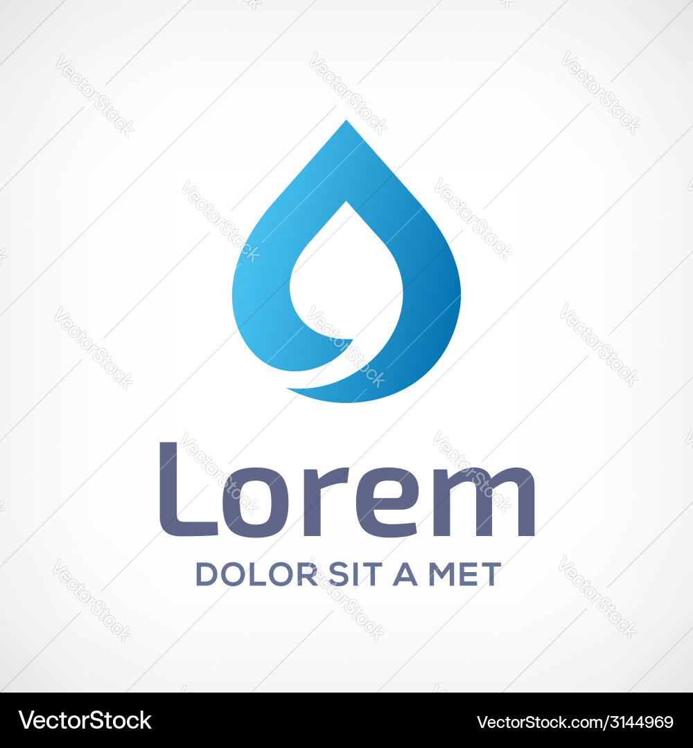 Water drop symbol logo design template icon Vector Image