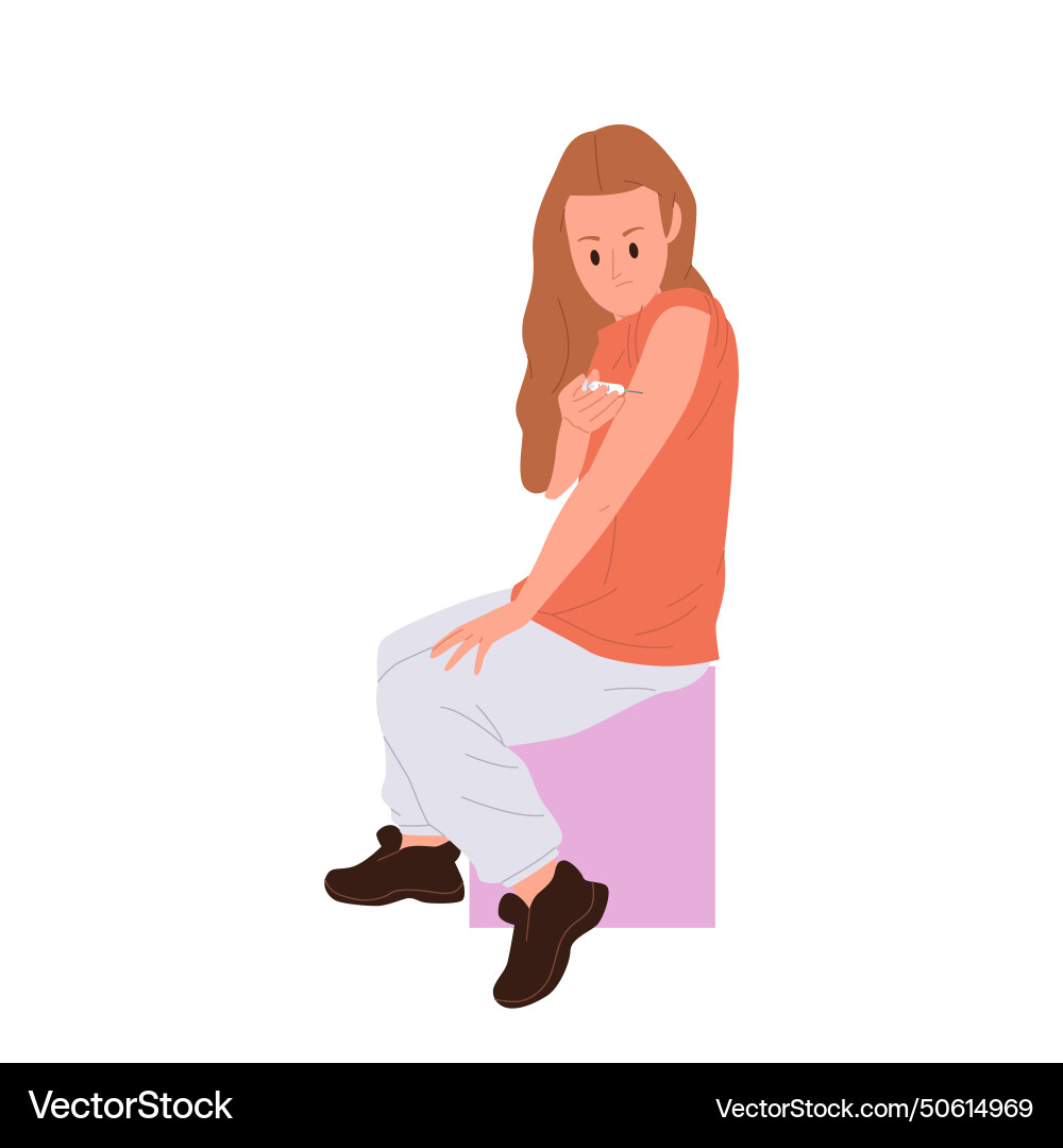Young woman cartoon character caring herself Vector Image