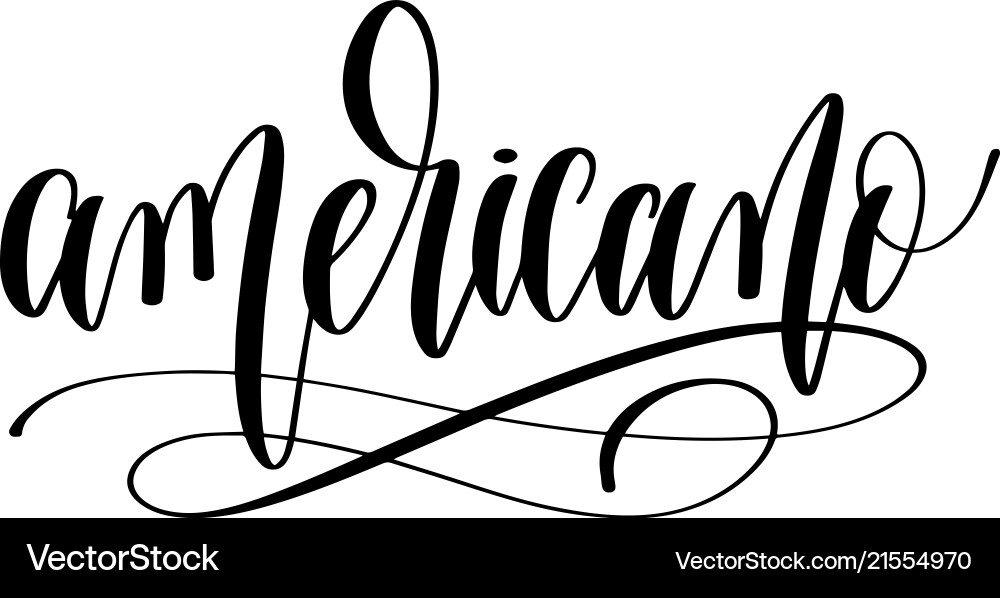 American - black and white hand lettering text Vector Image