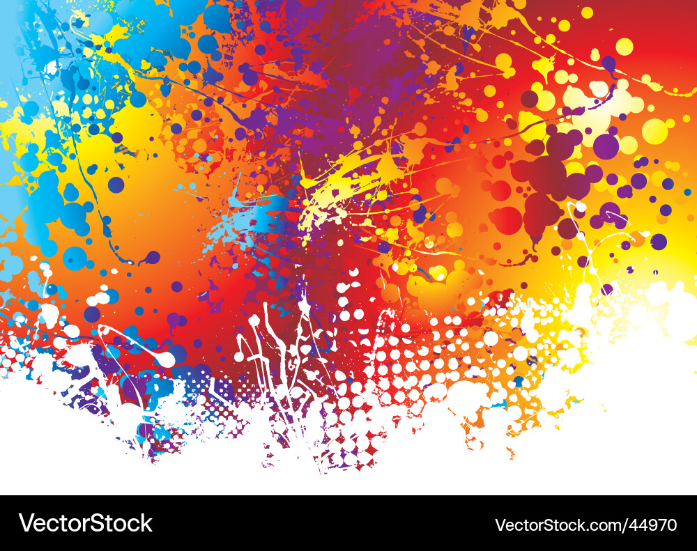 Ink splat rainbow background Royalty Free Vector Image