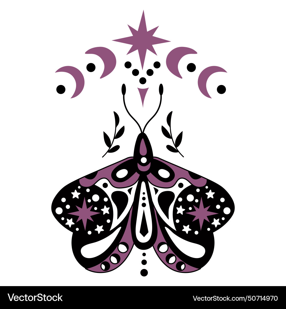 Mystic butterfly Royalty Free Vector Image - VectorStock