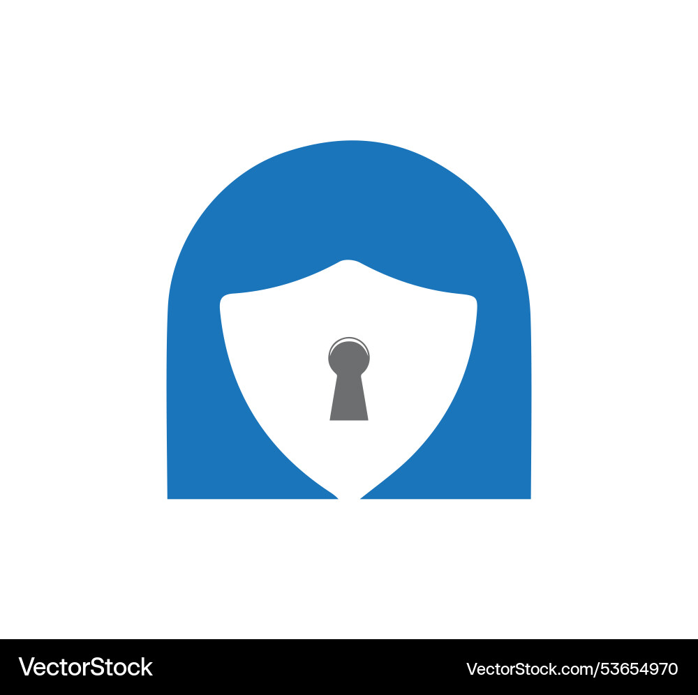 Security logo icon design cyber Royalty Free Vector Image
