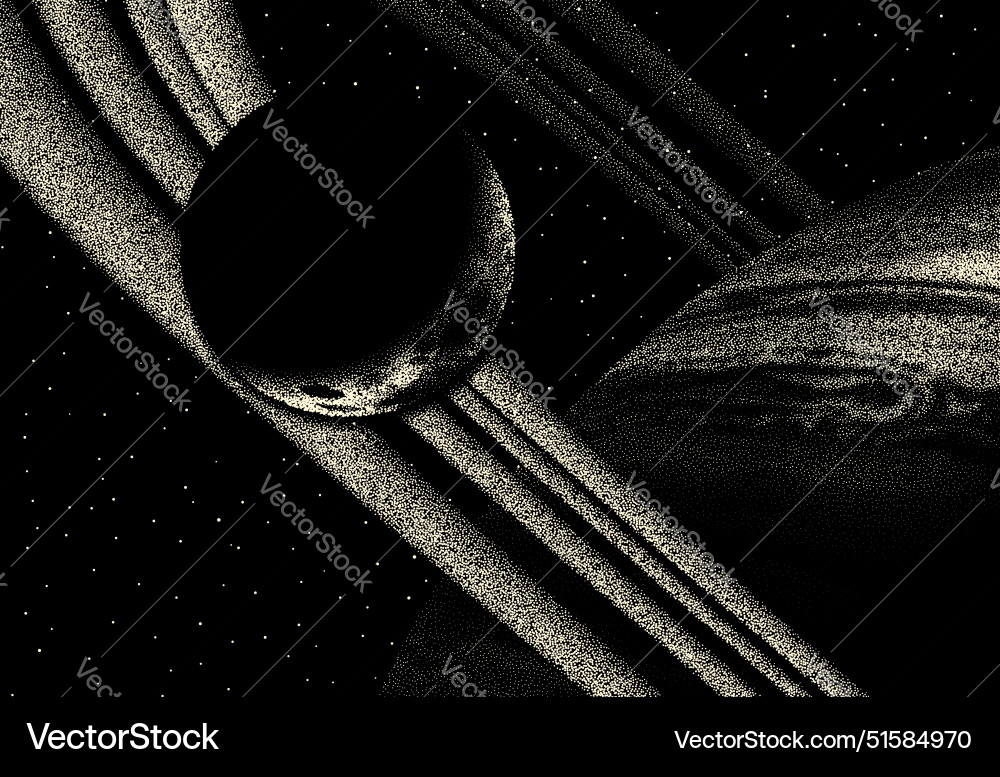 Space landscape with scenic view on planet Vector Image
