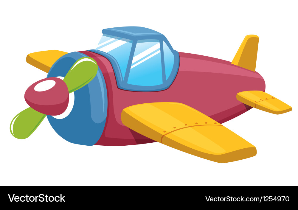 Toy plane Royalty Free Vector Image - VectorStock