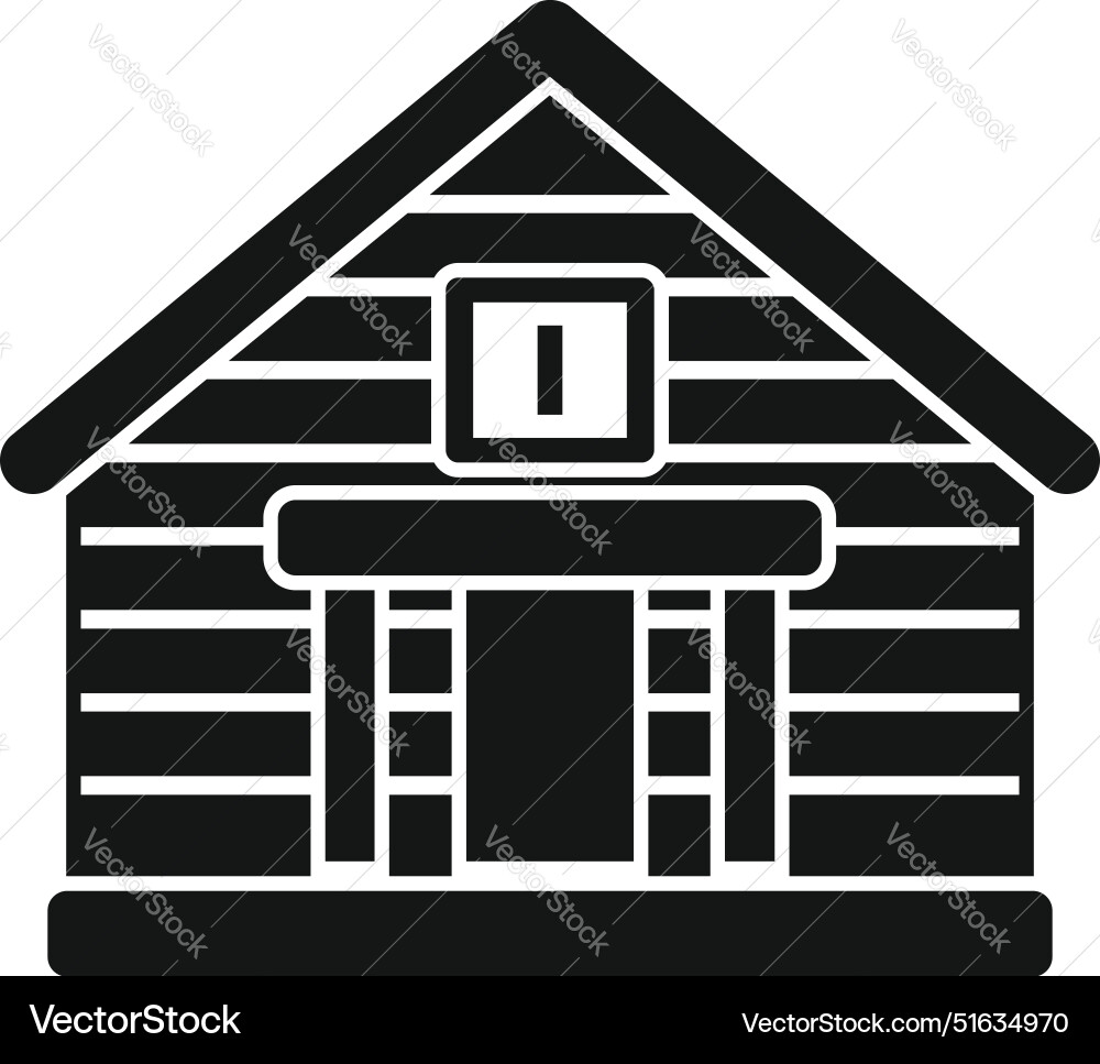 Wooden cabin standing in the middle of forest Vector Image