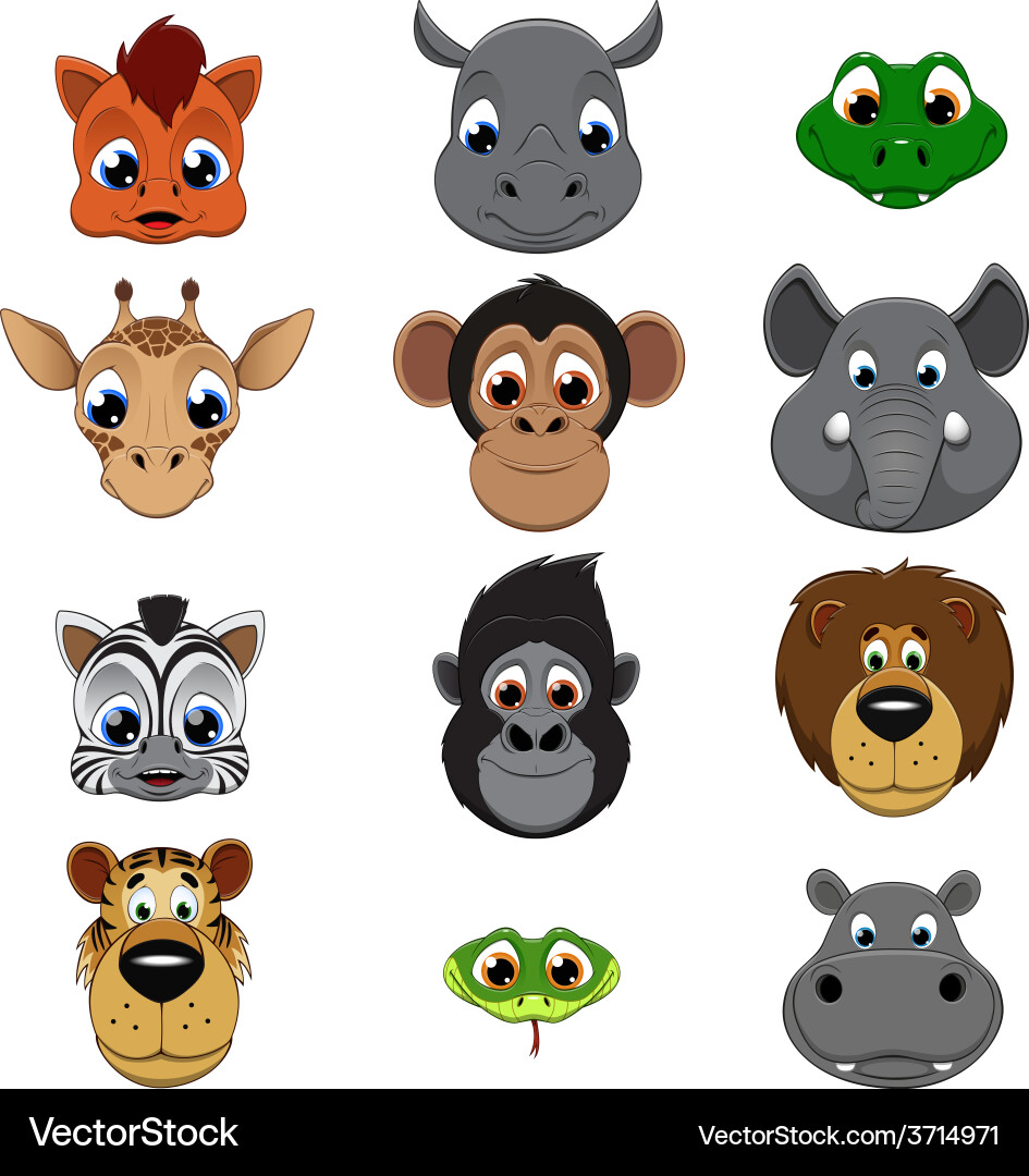 Adorable Animal Characters Royalty Free Vector Image
