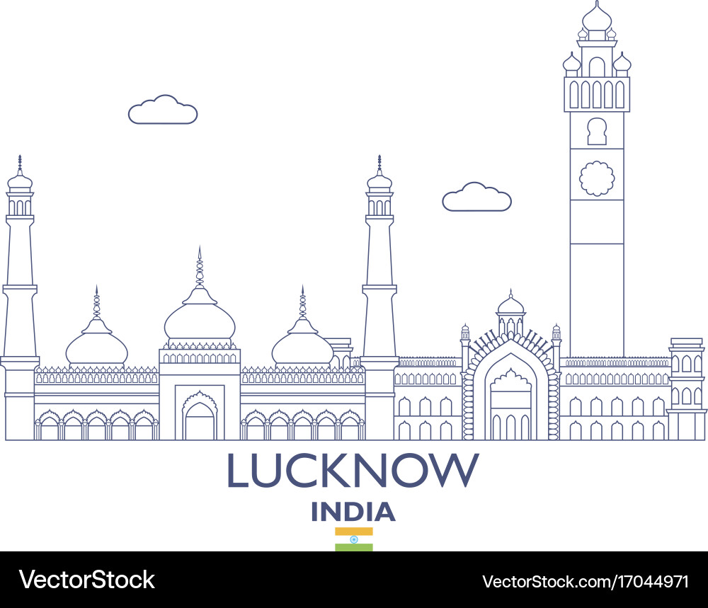 Lucknow Skyline Royalty Free Vector Image - VectorStock