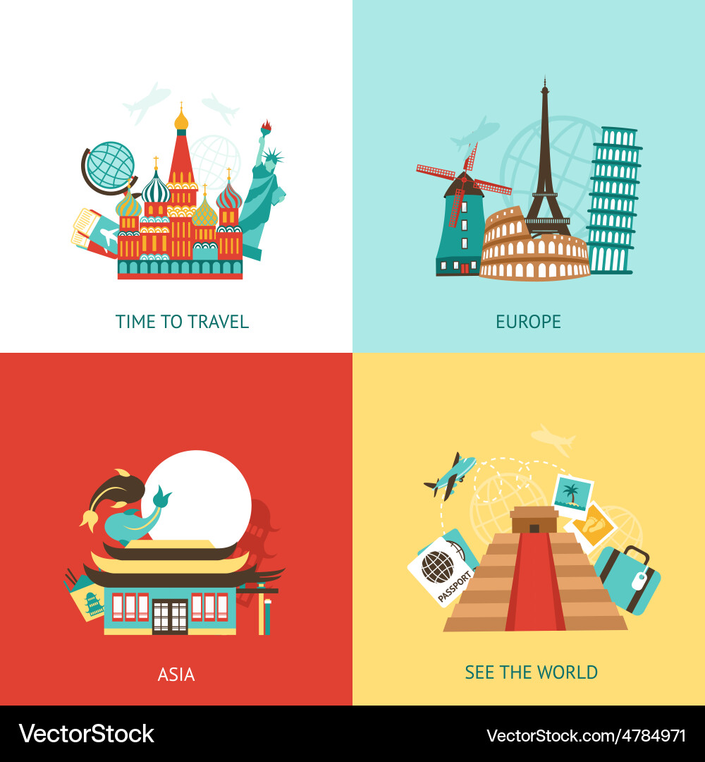Travel design concept Royalty Free Vector Image