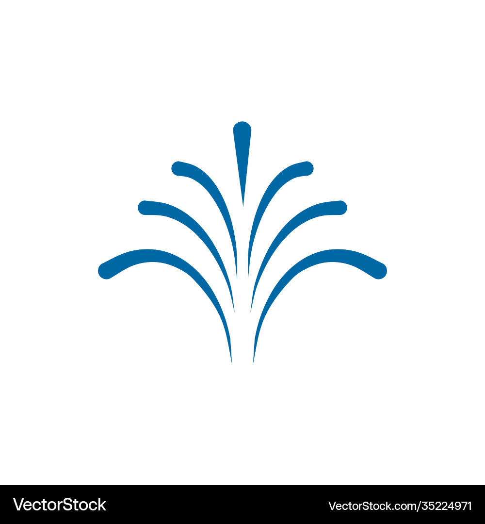 Water Fountain Logo Template Royalty Free Vector Image