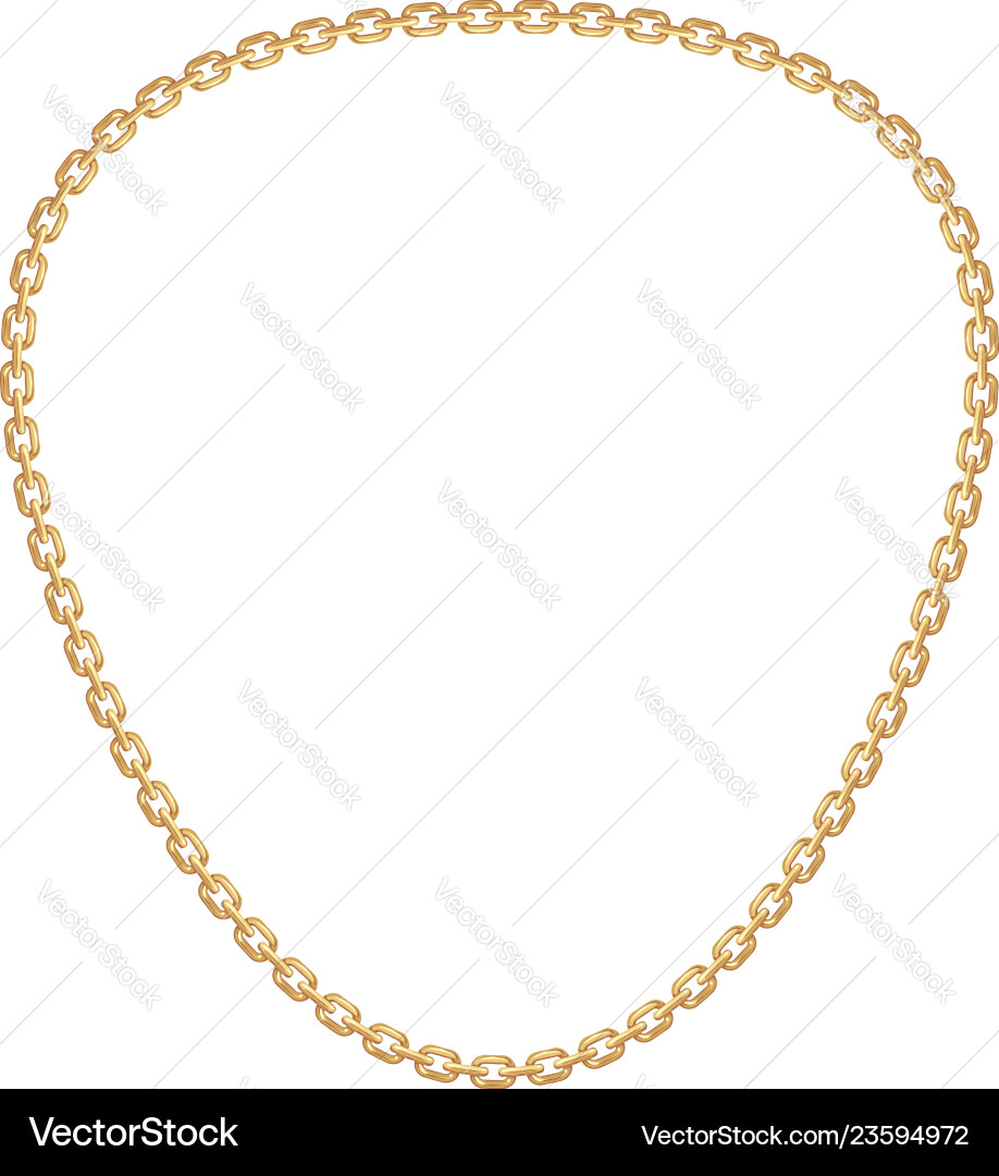 Chunky goldene Kette Symbol Cartoon Stil Vektorbild