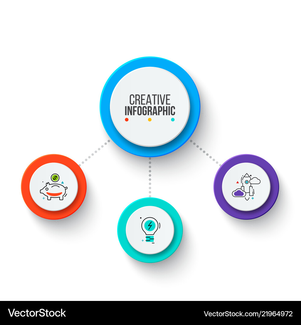Circle business graphic elements process Vector Image