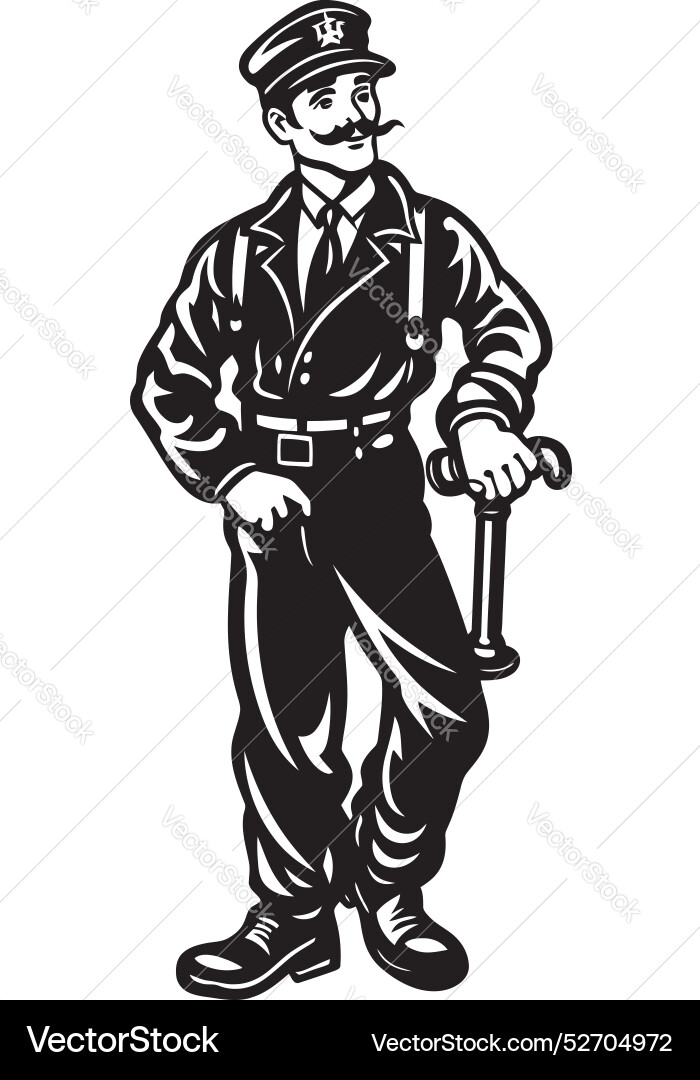 Firefighter frontiersman logo a fearless explorer Vector Image