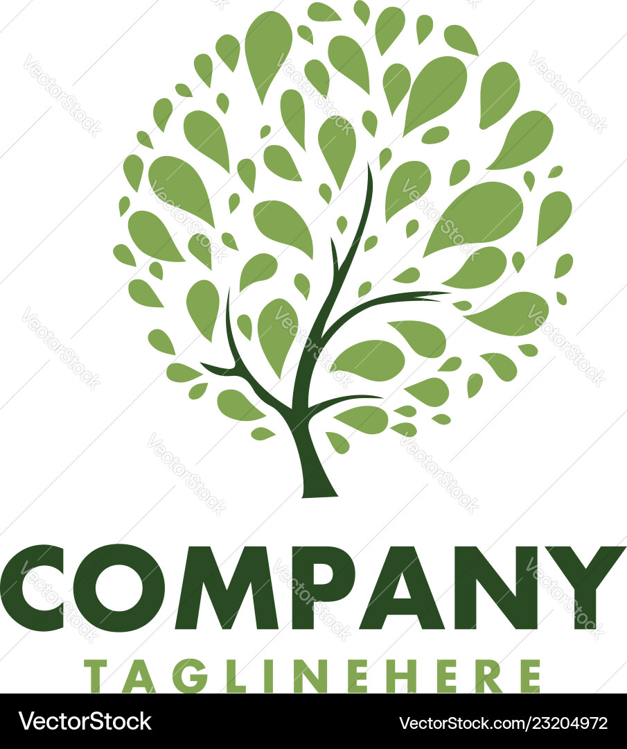 Fresh tree healthy logo Royalty Free Vector Image