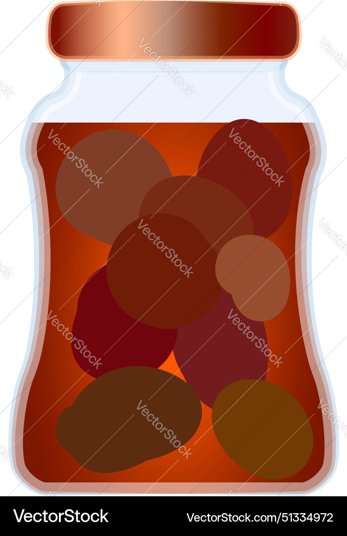 Glass jar with colorful Royalty Free Vector Image