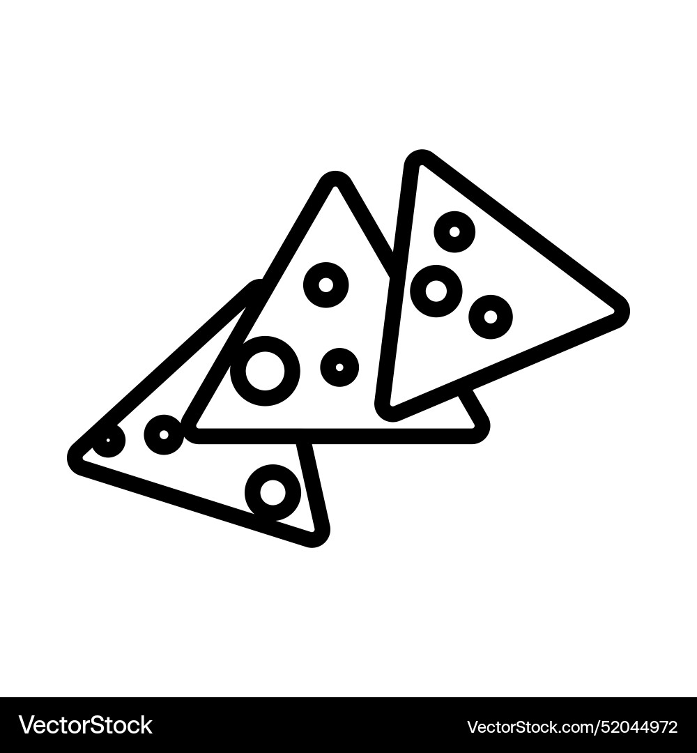 Nachos icon design in filled and outlined style Vector Image