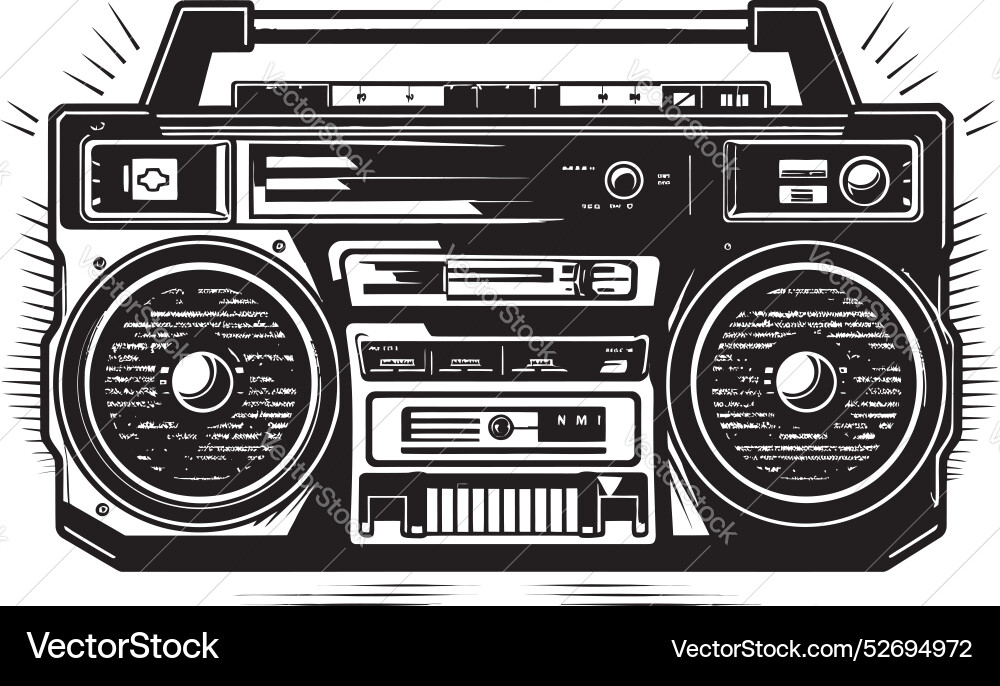 Retro rhythm hip hop logo design beat breakers Vector Image