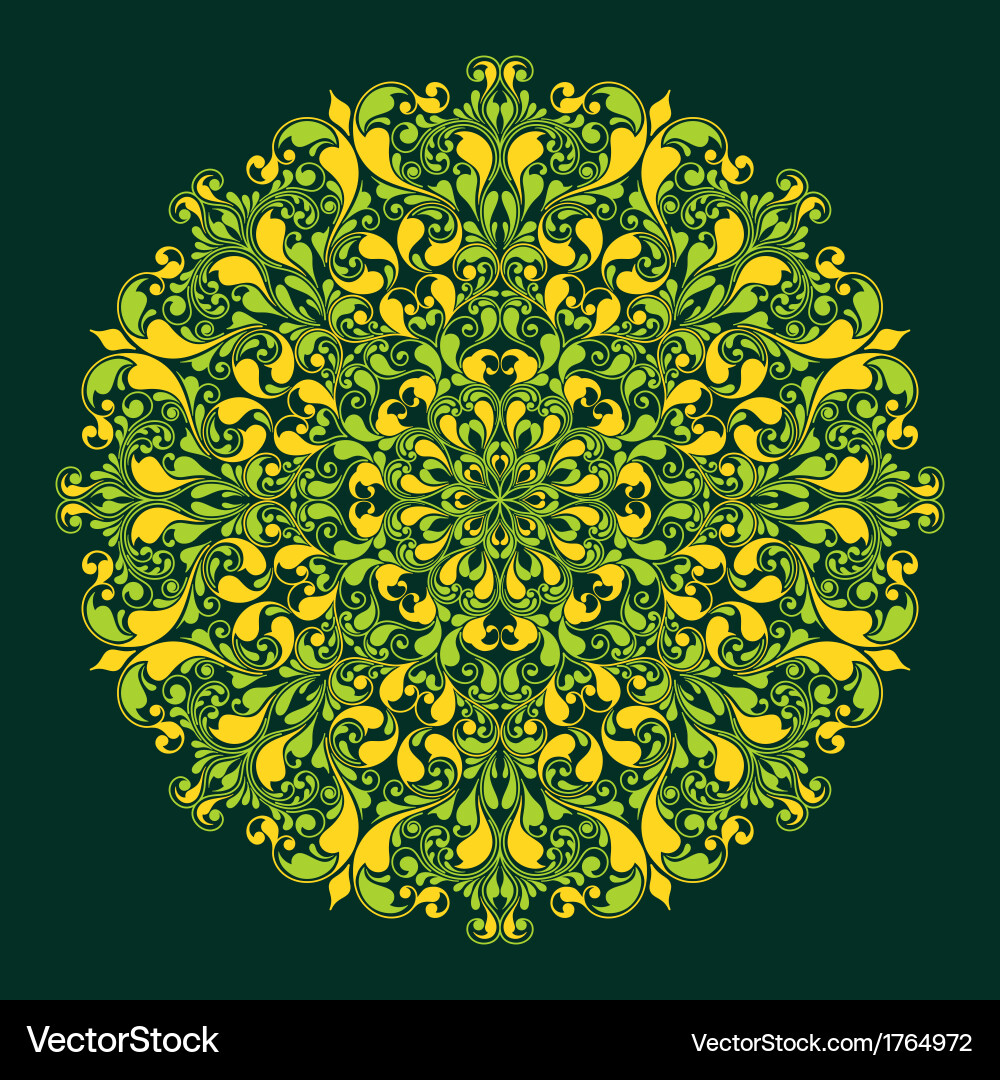 Round pattern in islamic style Royalty Free Vector Image
