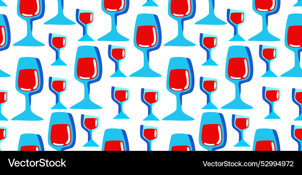 Seamless pattern with bright red and blue glossy Vector Image