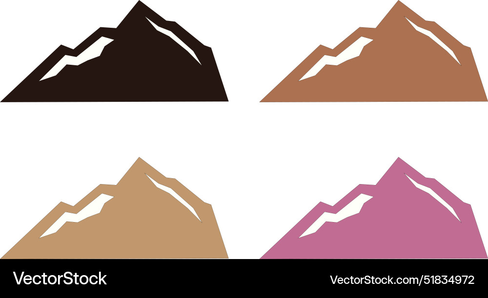 Simple mountains icons sign symbol logo Royalty Free Vector