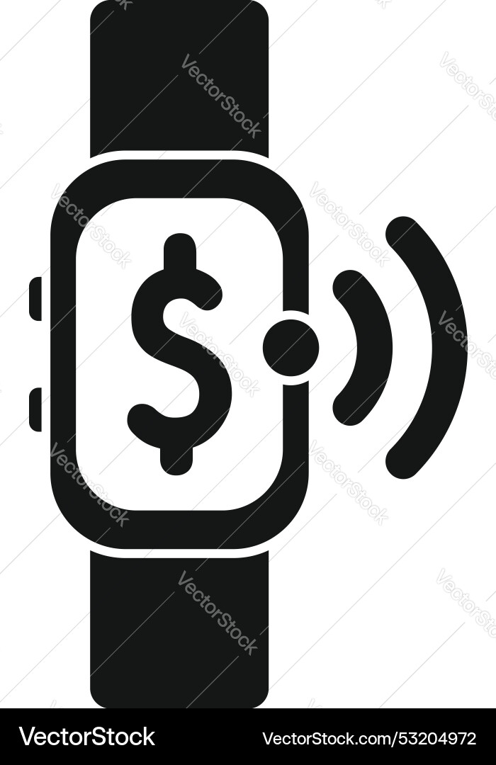 Smartwatch making online nfc payment transaction Vector Image