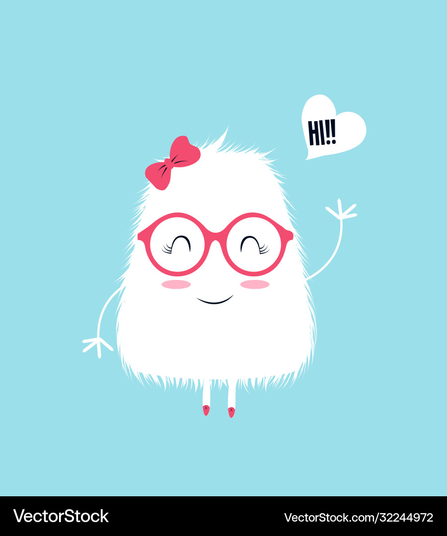 Sweet monster print design with slogan Royalty Free Vector