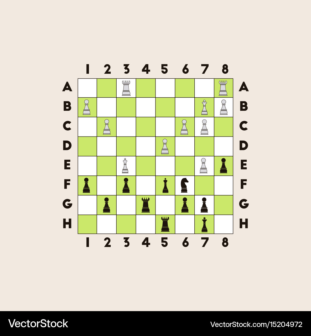Various chess position Royalty Free Vector Image
