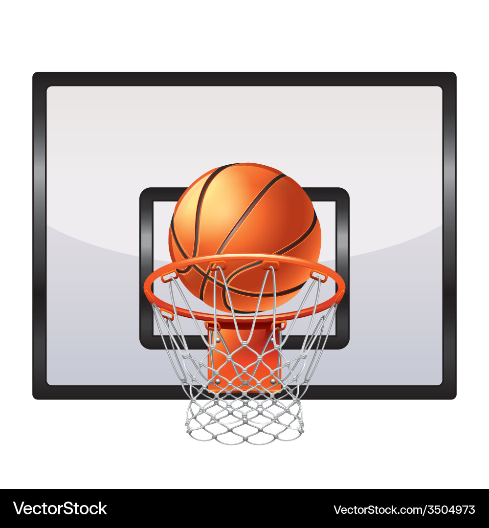 Basketball ring isolated Royalty Free Vector Image