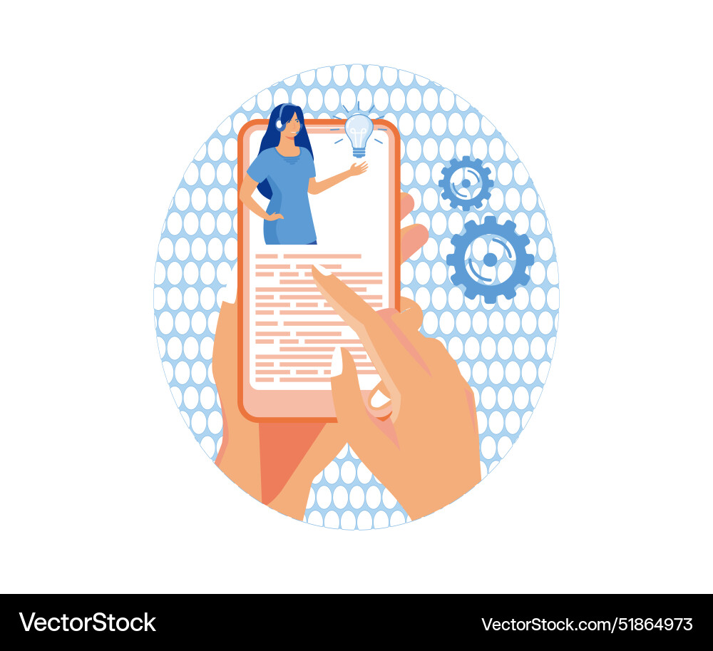 Concept customer and operator online technical Vector Image