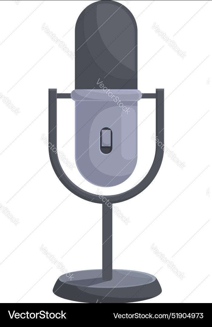 Studio microphone is standing on a stand Vector Image