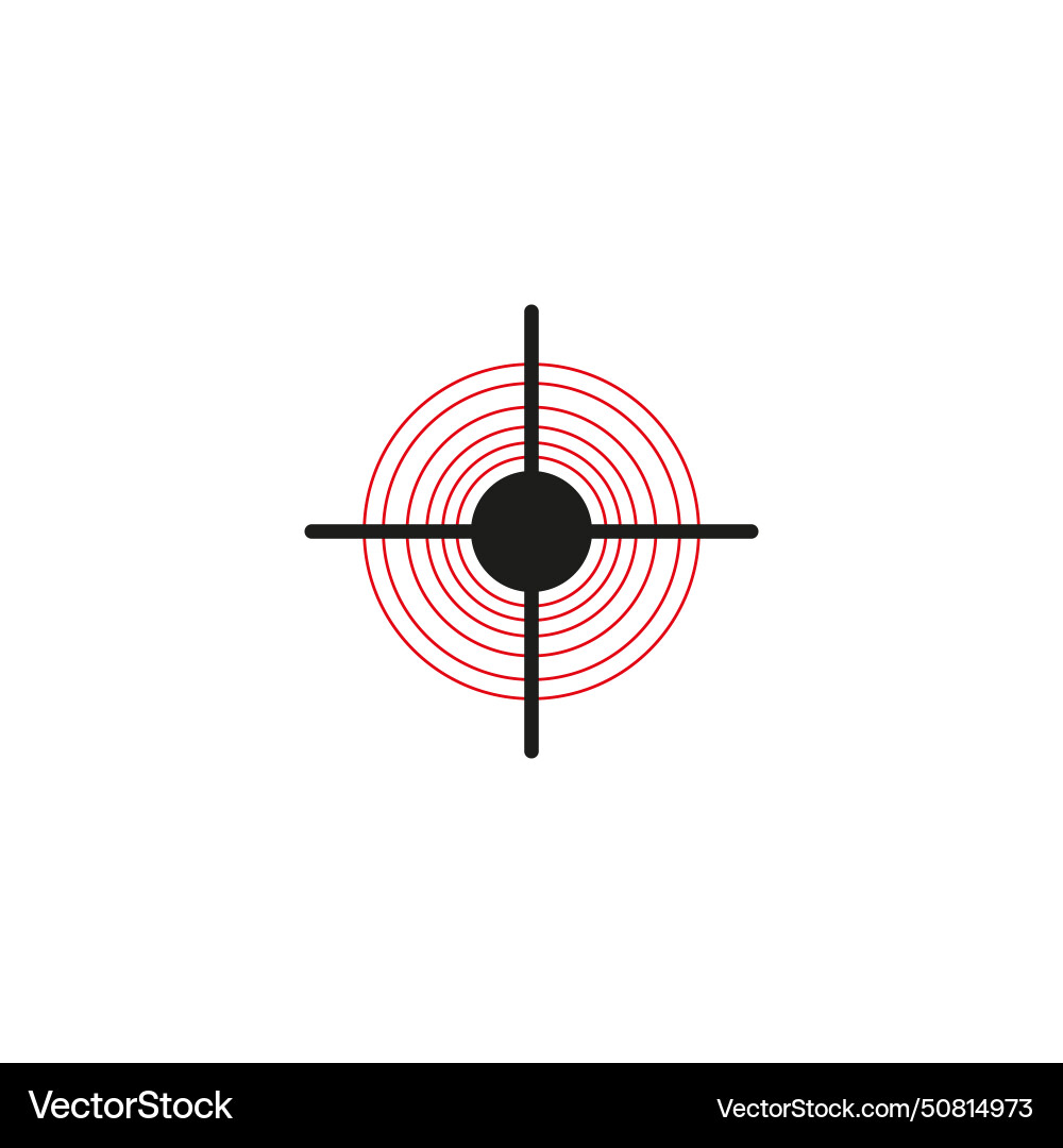 Target icon set on white background Royalty Free Vector