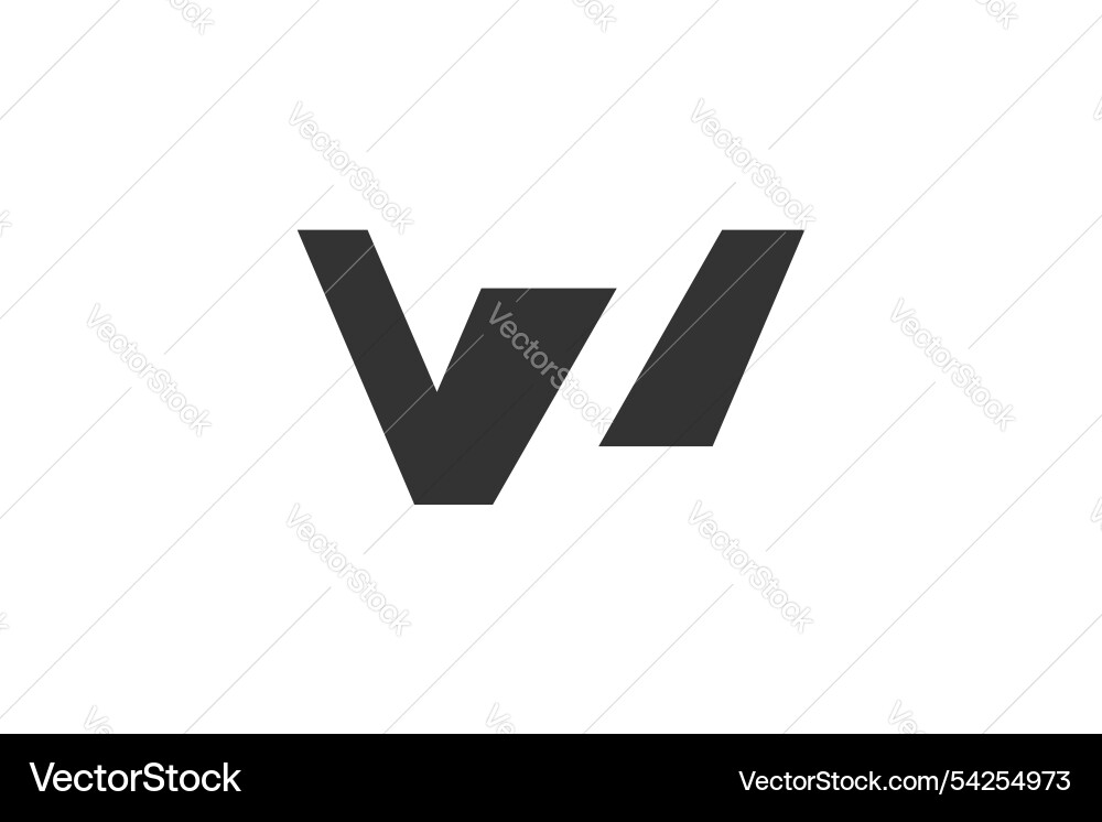Vz creative geometric initial based modern Vector Image