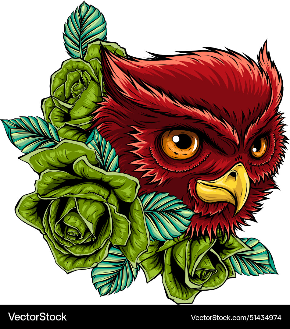 Cute cartoon owl head design Royalty Free Vector Image