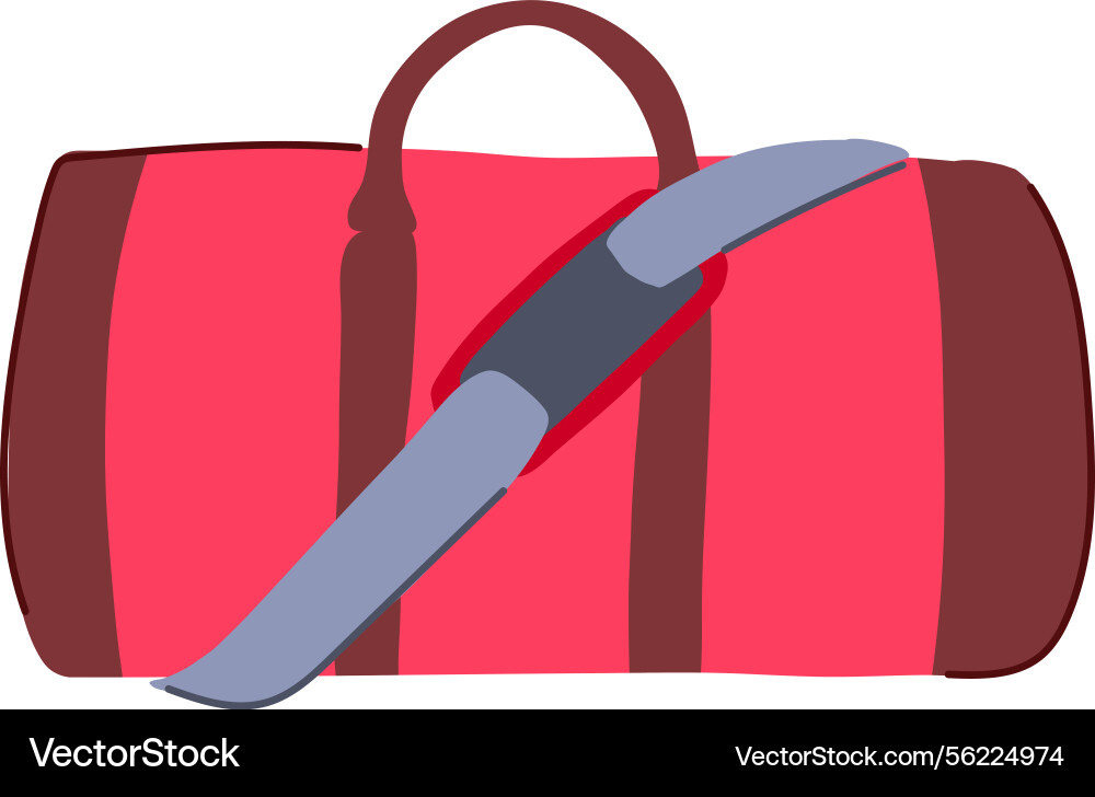 Expandable carry on bag cartoon Royalty Free Vector Image