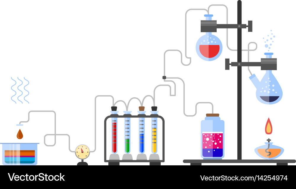 Lab symbols test medical laboratory scientific Vector Image