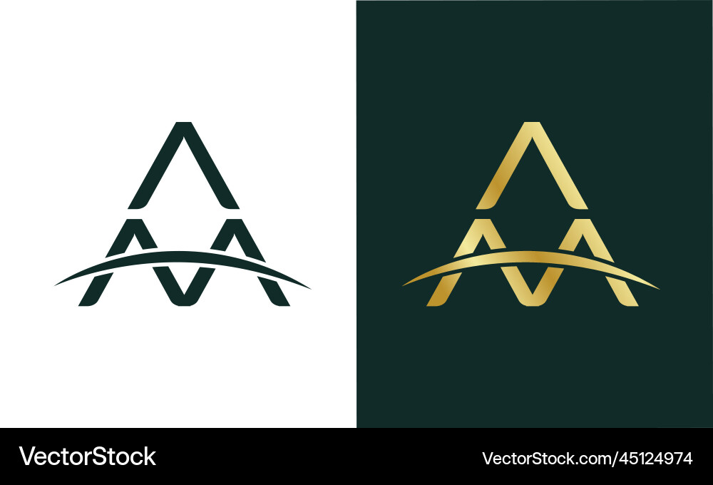 Letter aaa logo design Royalty Free Vector Image