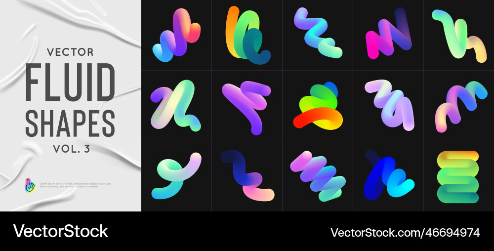 Liquid color shapes for posters Royalty Free Vector Image