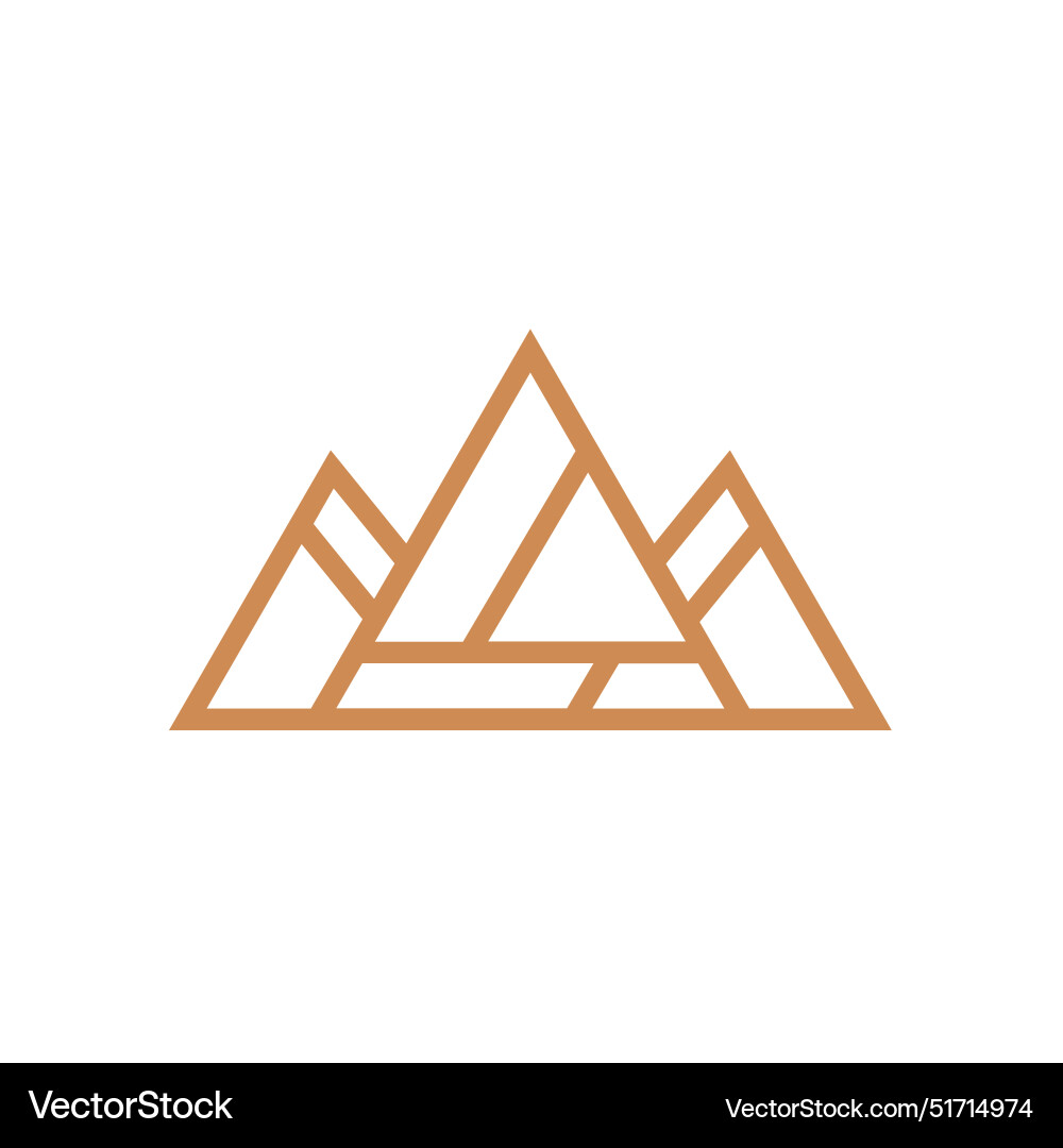 Pyramid logo Royalty Free Vector Image - VectorStock