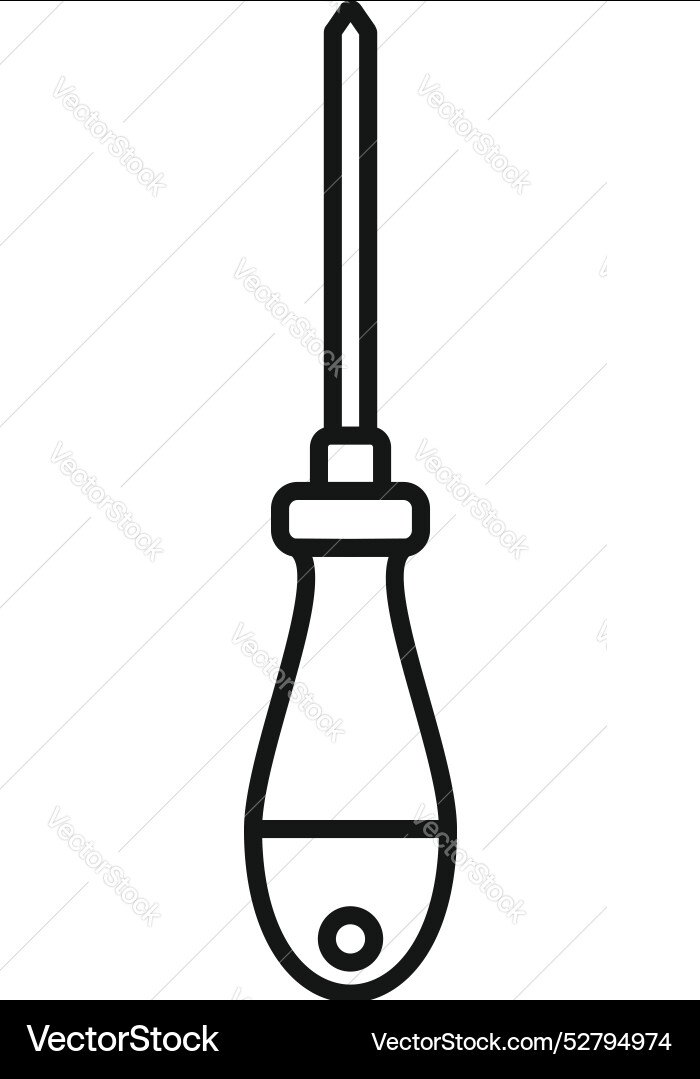 Screwdriver tool is representing construction Vector Image