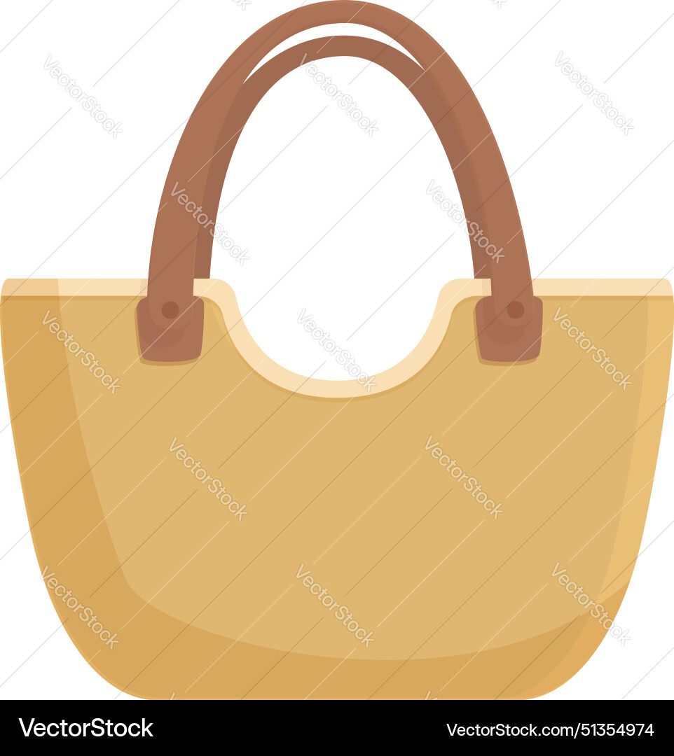 Stylish beige tote bag Royalty Free Vector Image