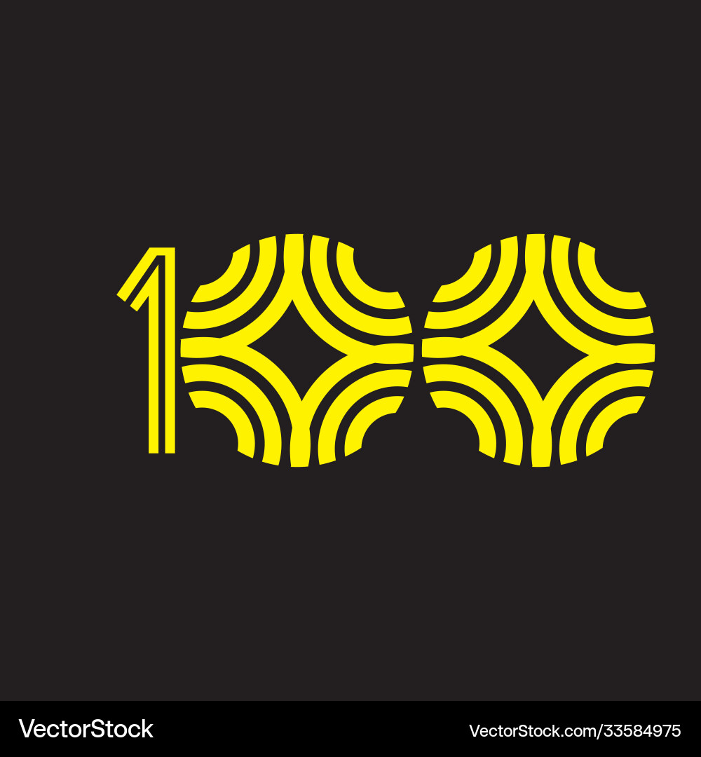 100 years anniversary celebration number template Vector Image