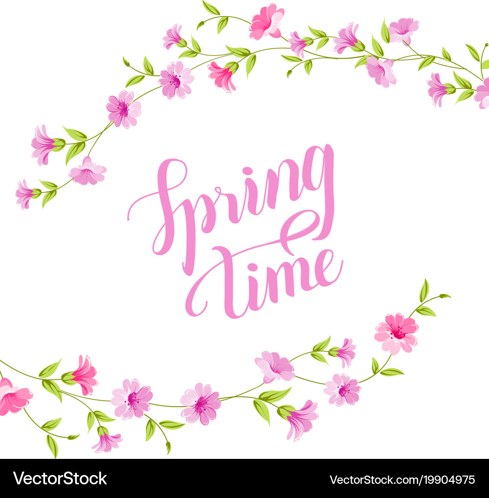 Blossom spring card Royalty Free Vector Image - VectorStock