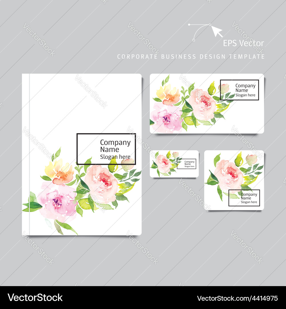 Business Card & Letterhead Template Royalty Free Vector