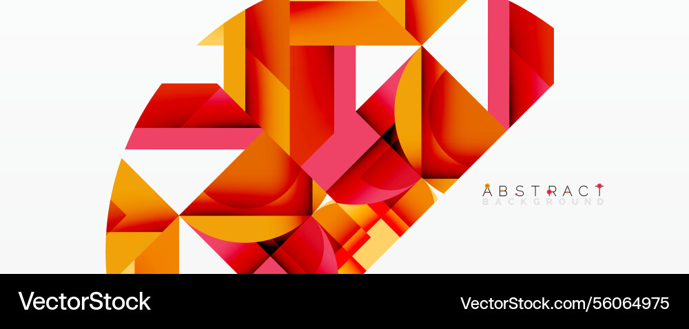 Circles semi circles squares and round triangles Vector Image