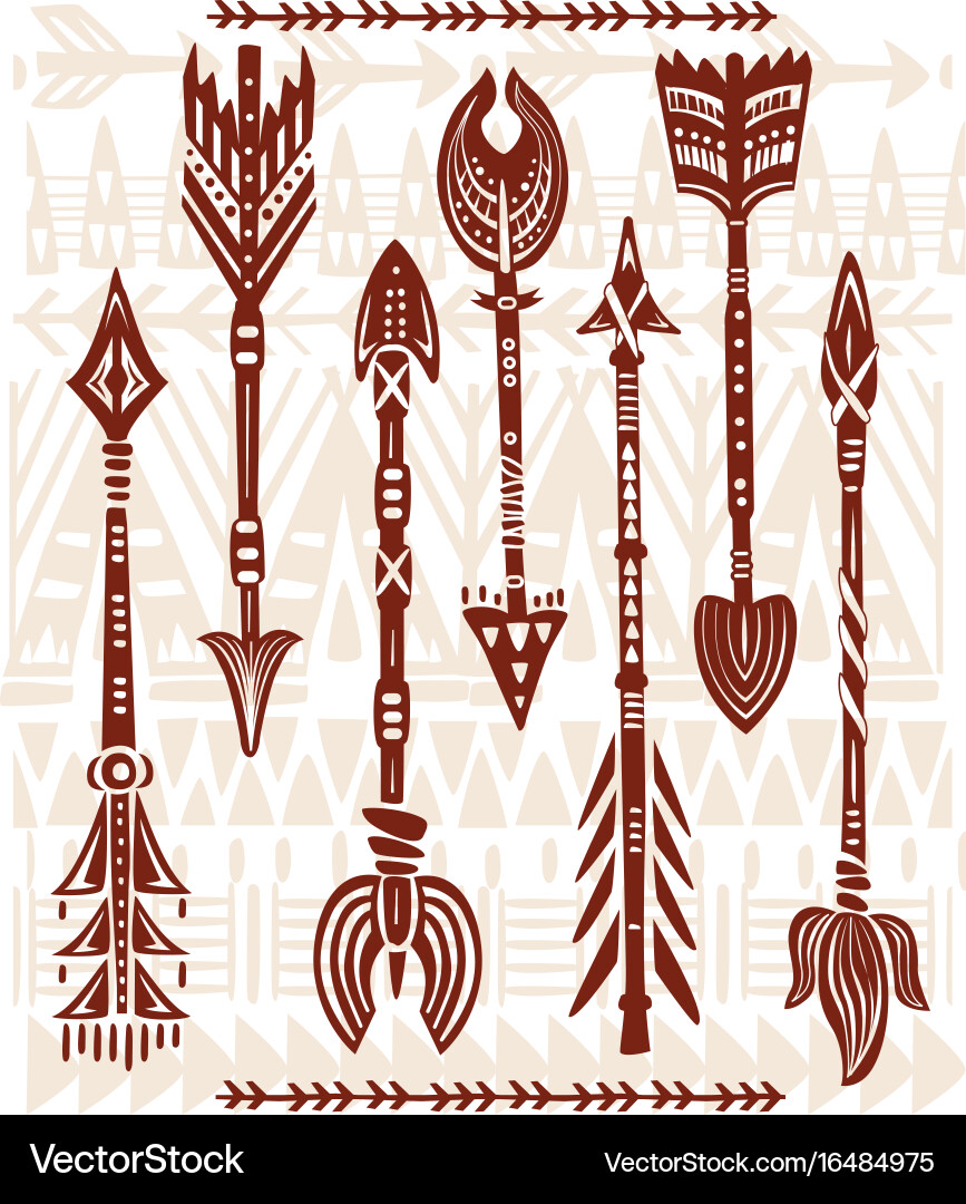 Ethnic tribal arrows Royalty Free Vector Image