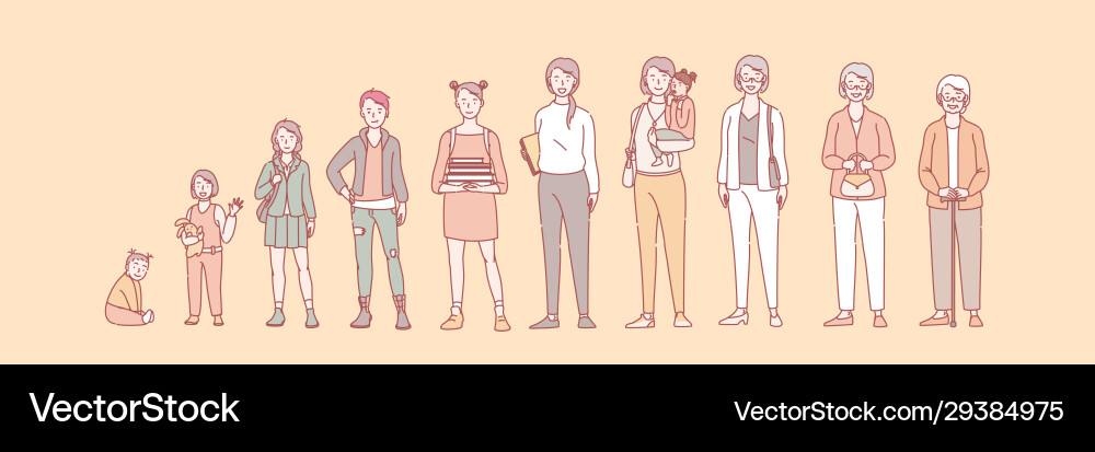 Human Life Stages Collection Royalty Free Vector Image